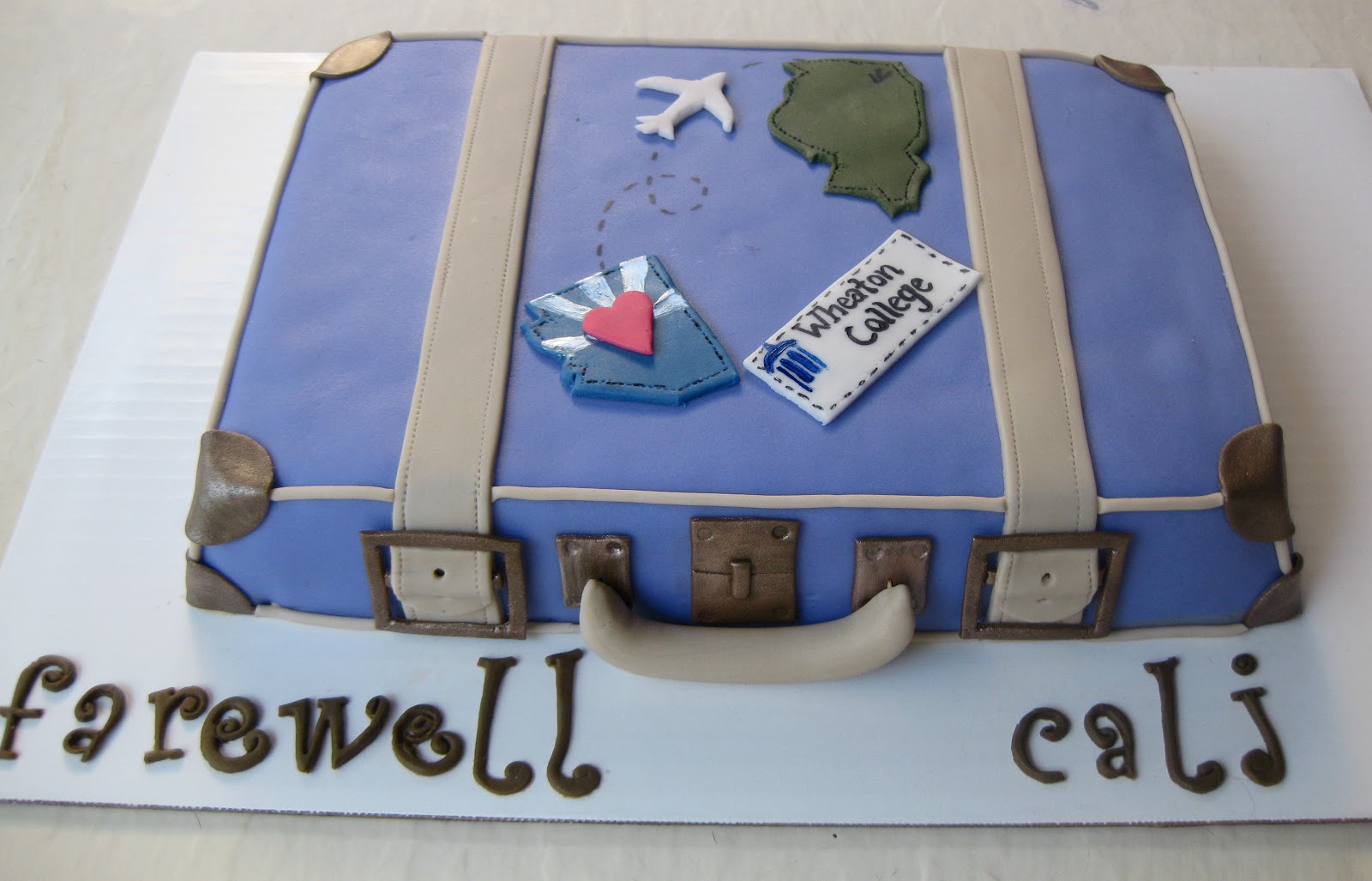 The Cake Baketress: A going away Luggage Cake!