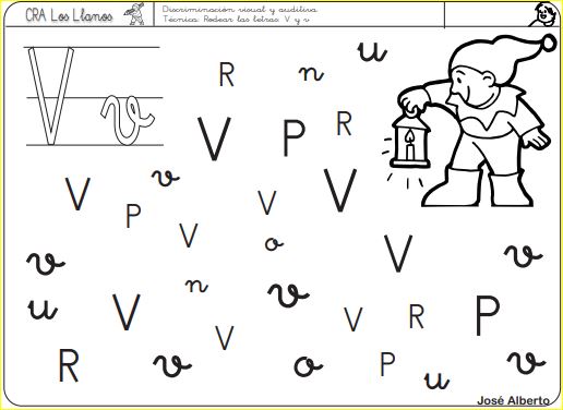 Jugando y aprendiendo juntos: Aprendo a leer y a escribir. La V