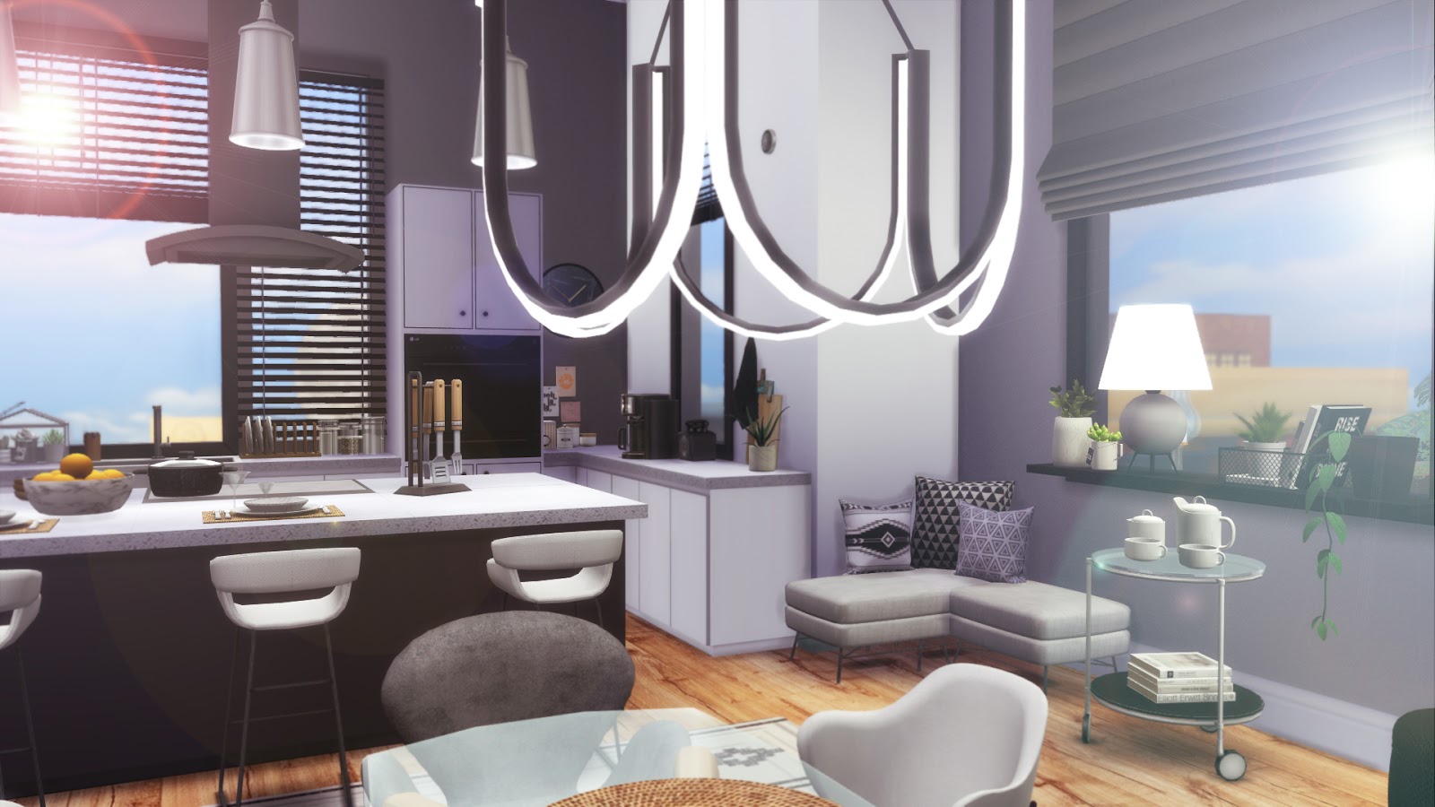 SIMS 4 - REALISTIC INSTA STYLE MODERN APARTMENT DL + CC - Bárbara Sims