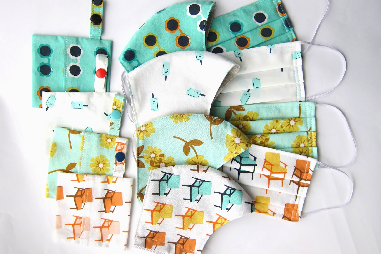 My Three Sons {and a very busy Girl}: FQ friendly Mask and Pouch Tutorial