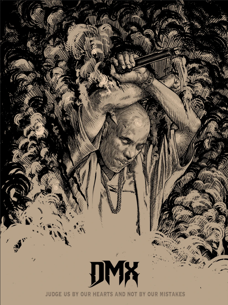 INSIDE THE ROCK POSTER FRAME BLOG: DMX Prayer Print By Godmachine