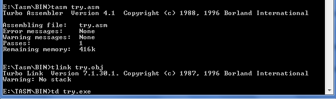 Assembly Language 8086: Tutorial 1- Starting with Tasm