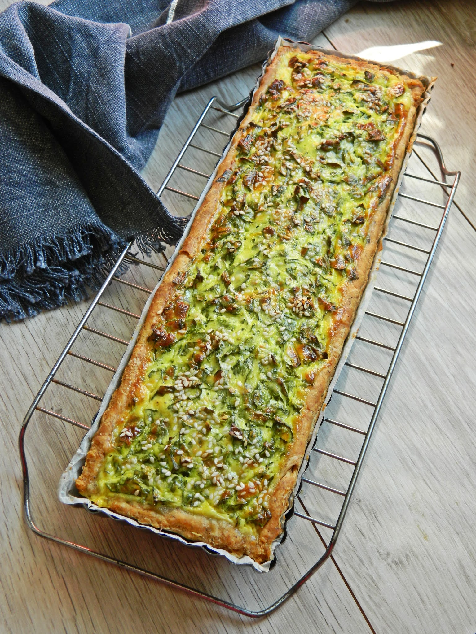 Hrskavi slani tart sa spanaćem