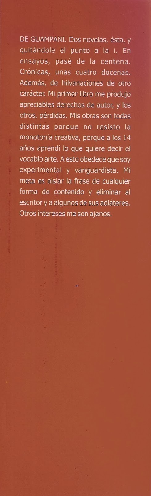 NTC ... NARRATIVA: "Atribulaciones de un pingo envainado". Efer Arocha ...