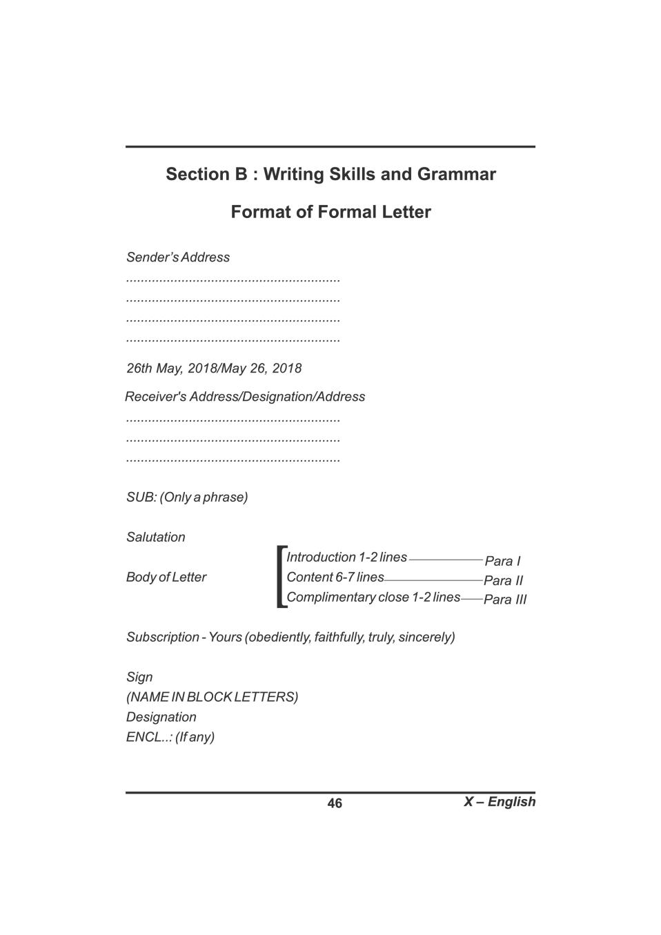 Formal Letter Format Ssc - Birthday Letter