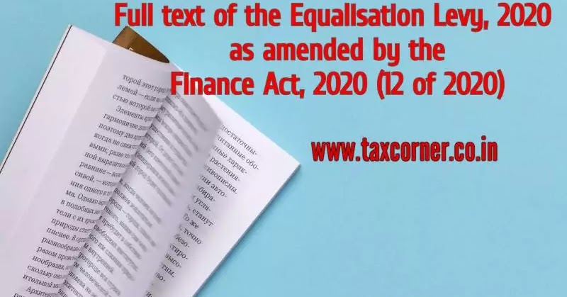 Equalisation Levy 2020