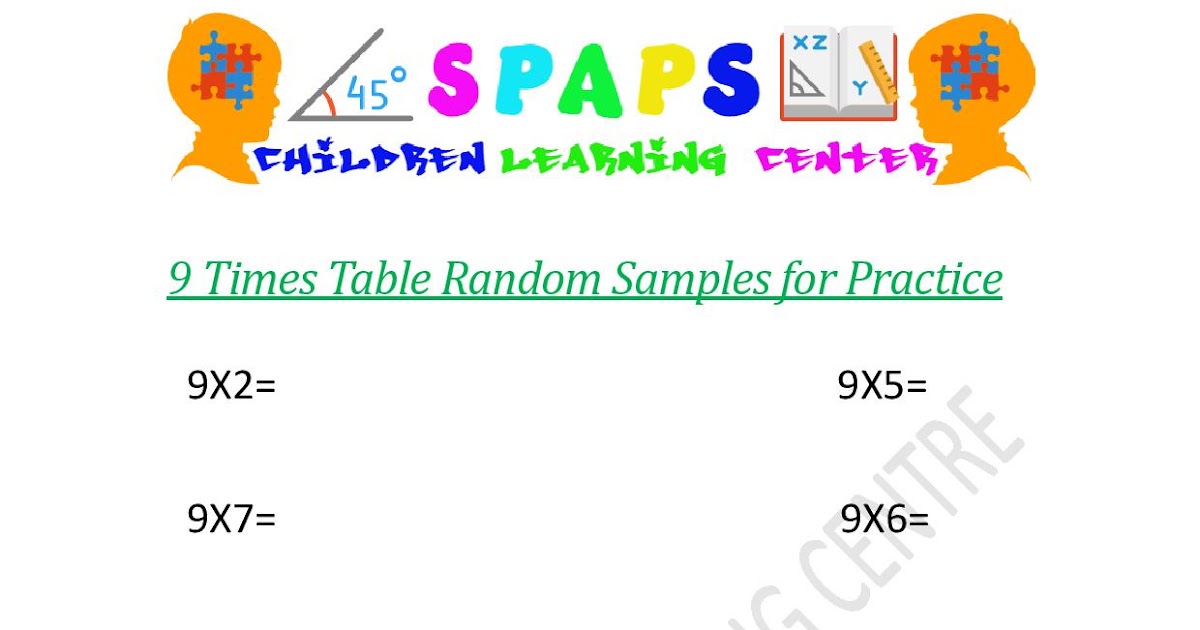 Download 9 Times Table Quiz Printable PDF Worksheets - Practice 9 ...