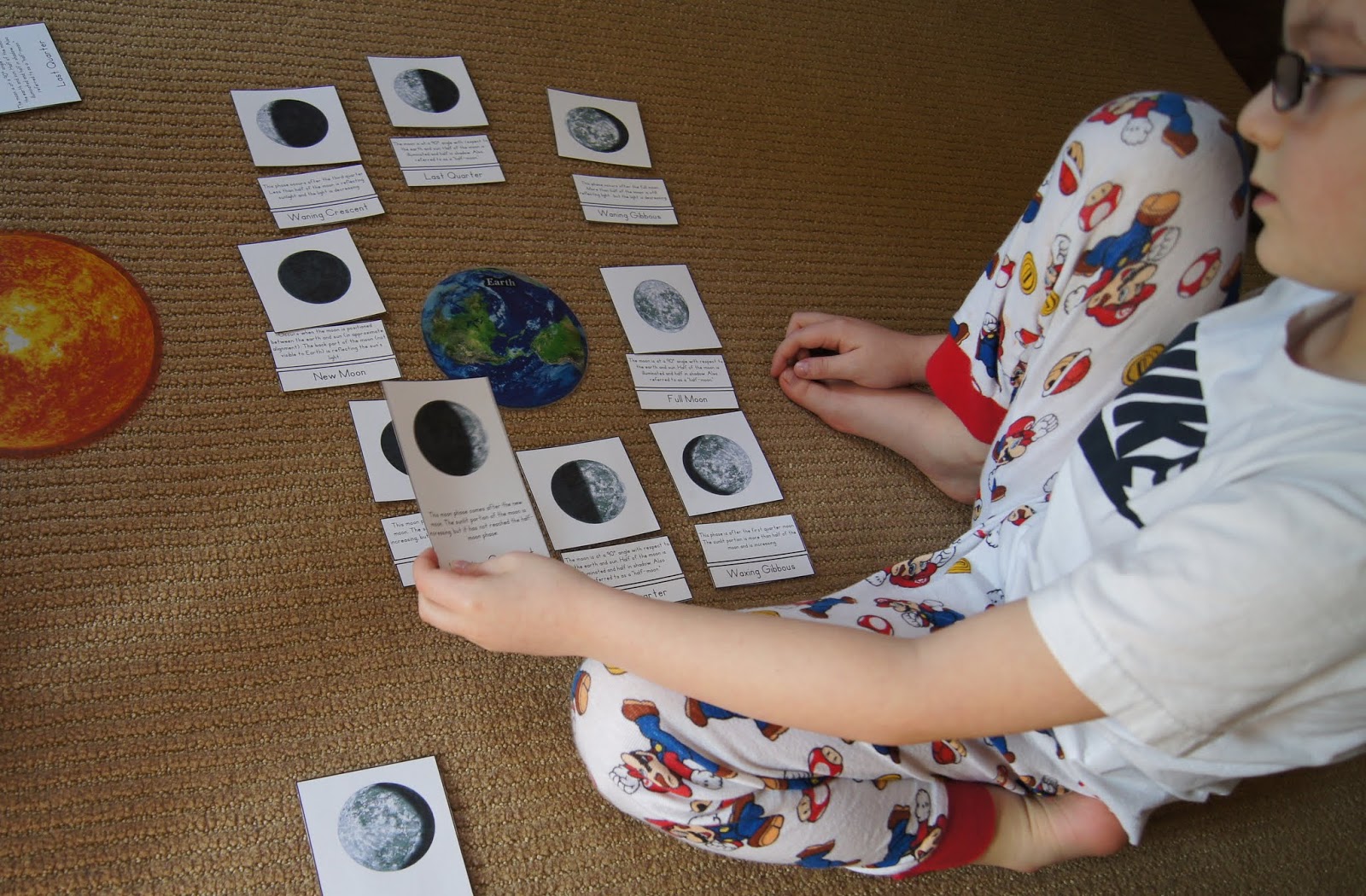 "Making Montessori Ours": Moon Phases For Kids, Montessori Science At Home