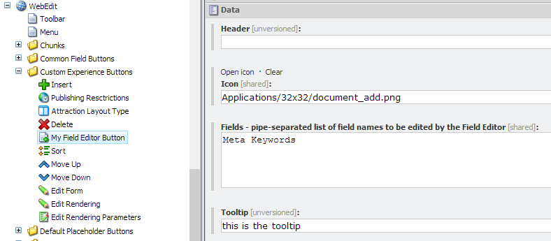.Kirkegaard: Custom Experience Buttons - Enhancing the Page Editor