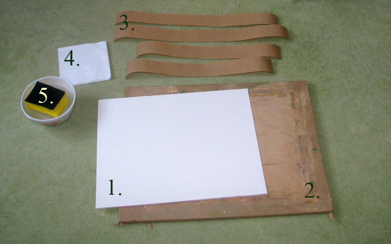 Watecolors in the Rain: Stretching a watercolor paper