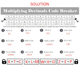 TenTors Math Teacher Resources: Multiplying Decimals Worksheet ...