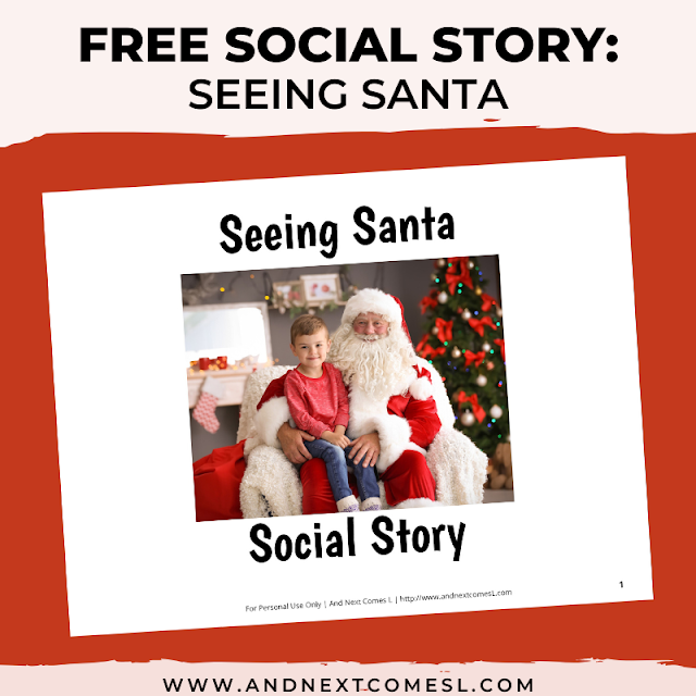 Free Printable Christmas Social Story About Seeing Santa | And Next ...