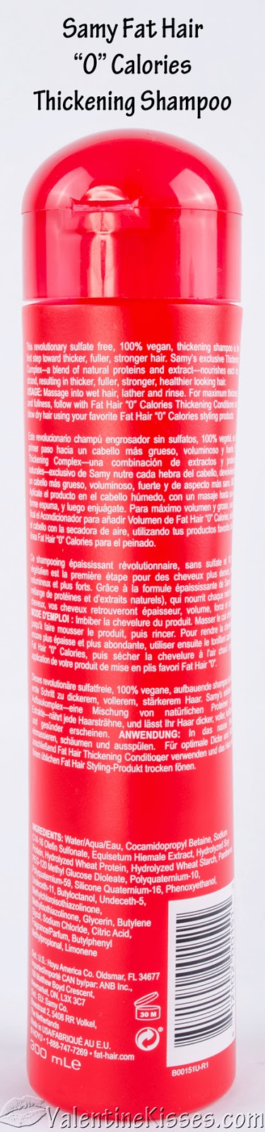 Valentine Kisses: Samy Fat Hair "0" Calories hair care line 6 styling ...