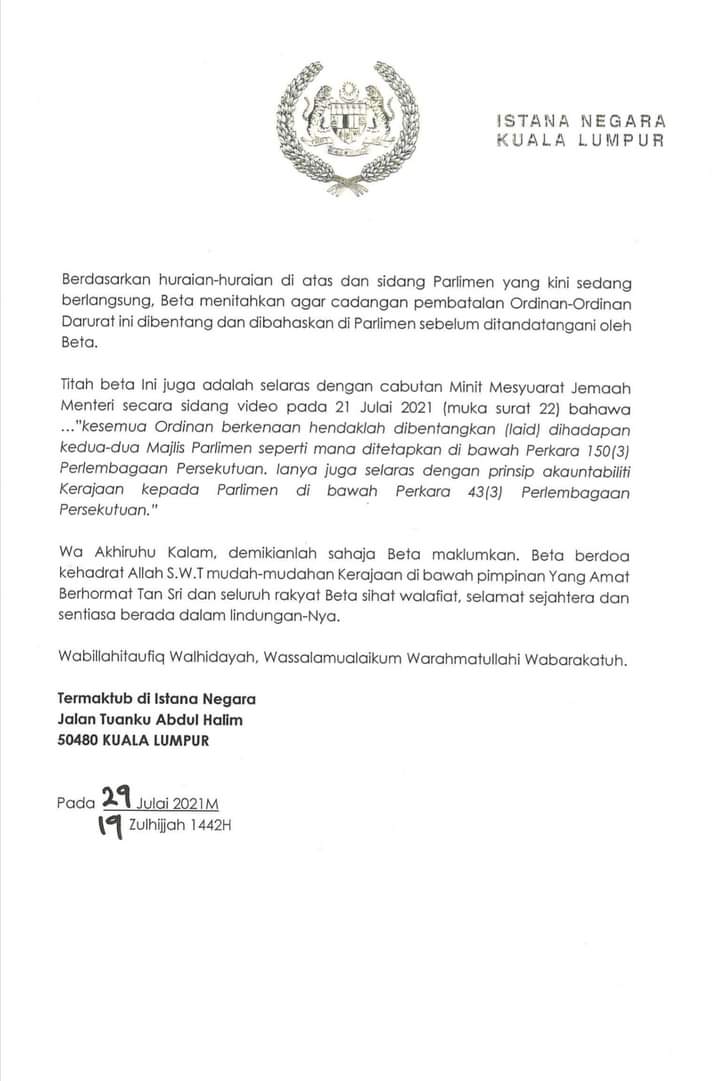 Cara Nak Buat Surat Kepada Yang Mulia Tengku