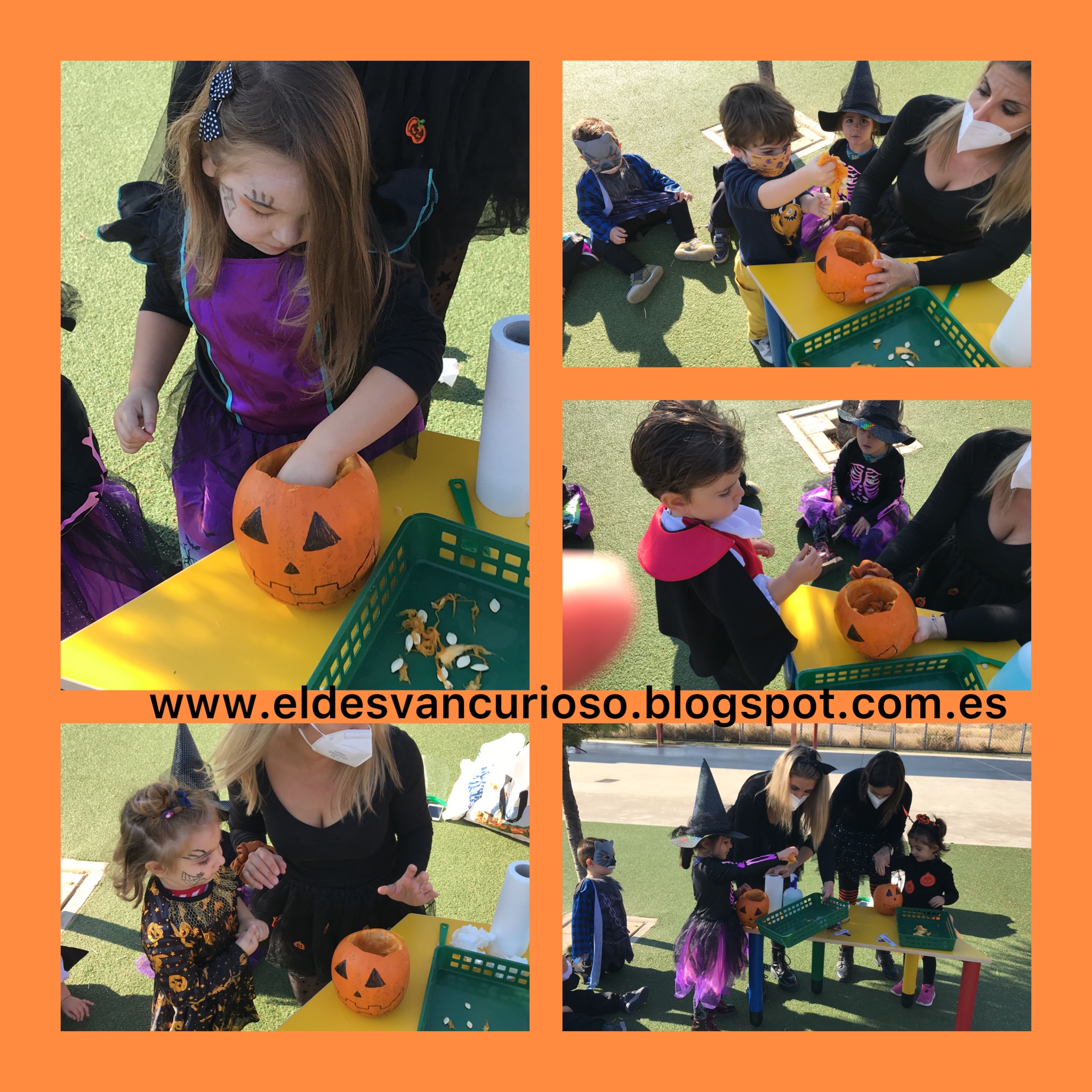 El desván curioso: VACIAMOS CALABAZAS DE HALLOWEEN