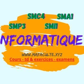 Informatique 1 PDF COURS - TD & EXERCICES - EXAMENS CORRIGÉS