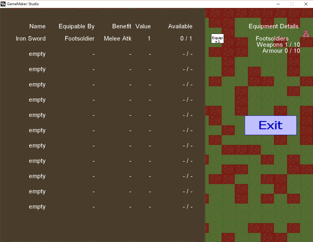 Moonlit Development Game Maker Progress 11 Equipping Weapons
