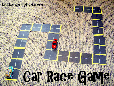 Little Family Fun: Easy to make: Car Race Game for kids!