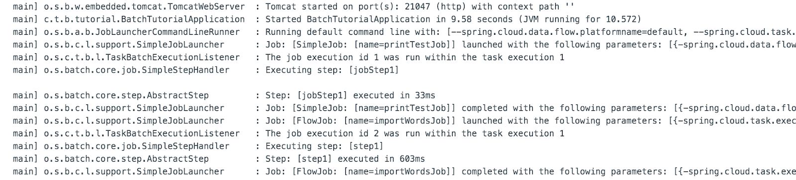 Spring batch job with Spring cloud data flow server