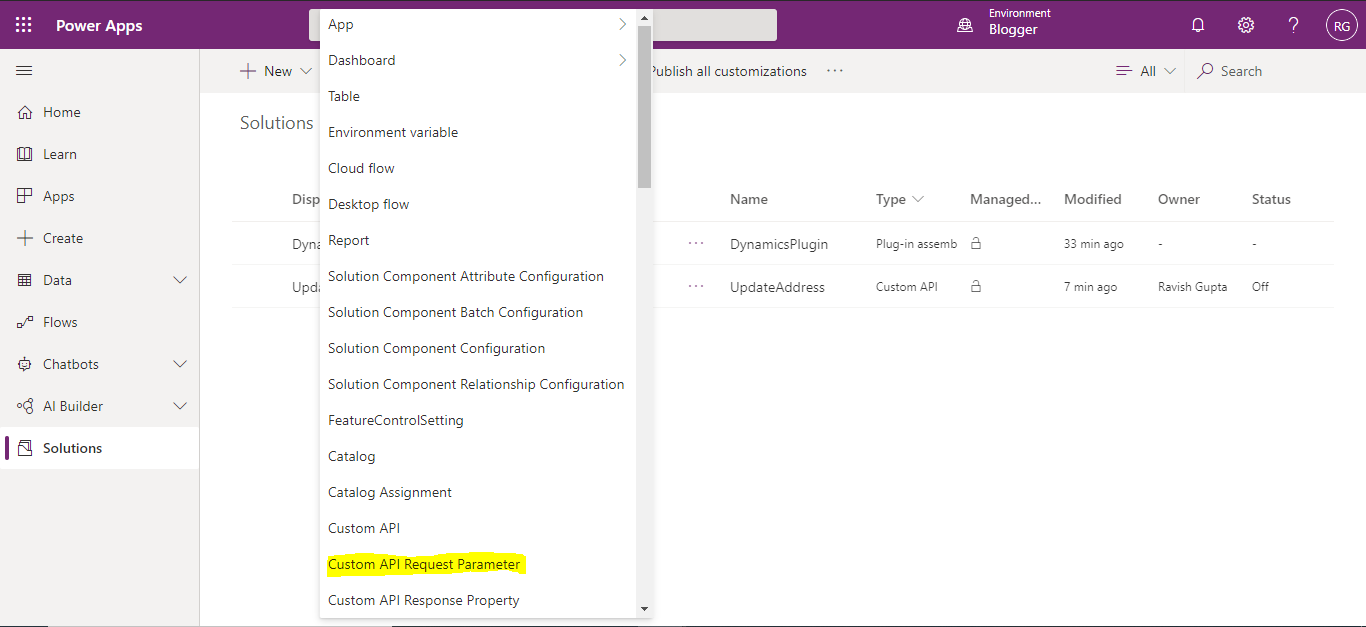 Creating Custom API in D365.