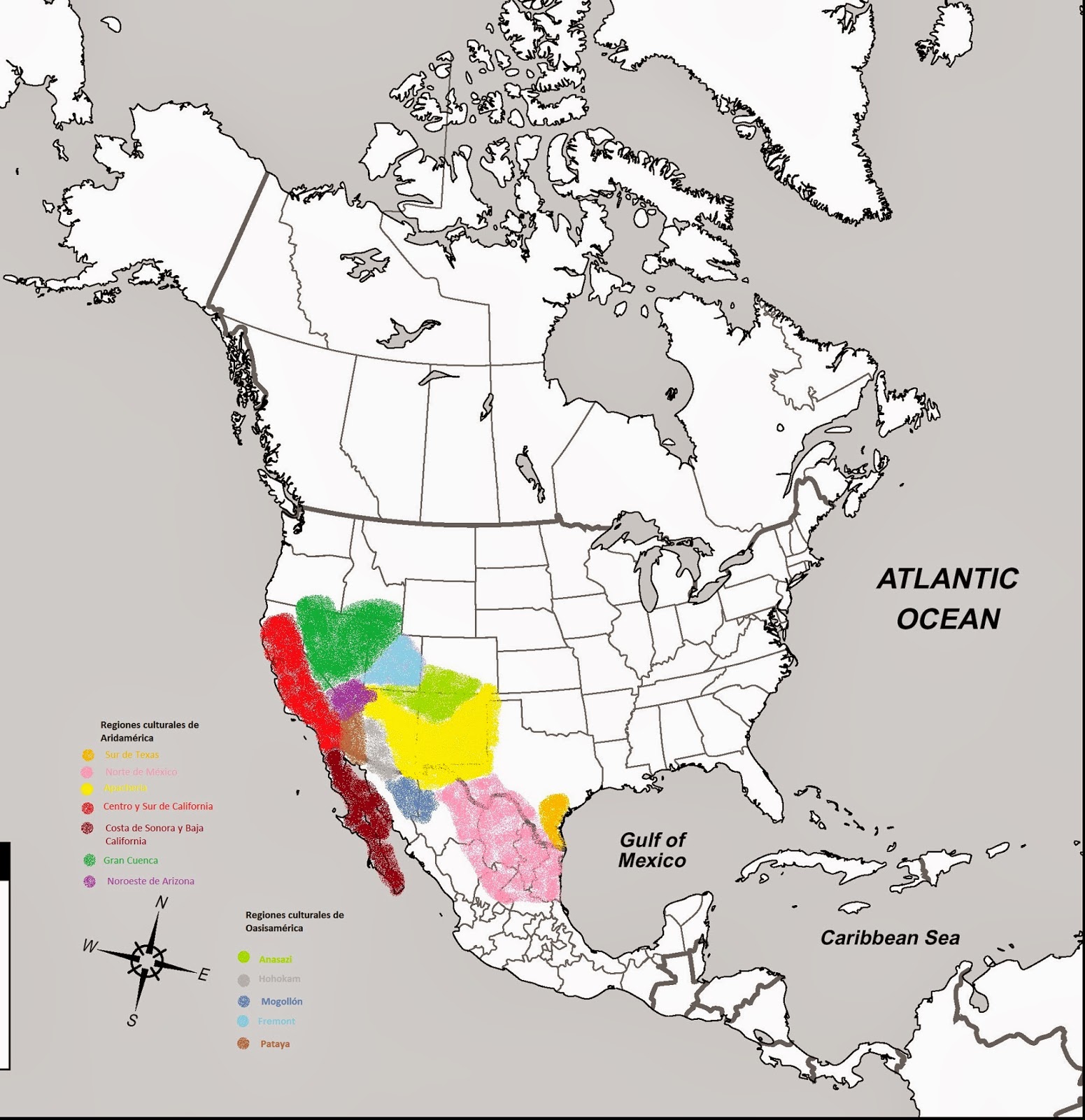Historia Socio-Política de México JBCN: MAPA DE LAS REGIONES CULTURALES ...