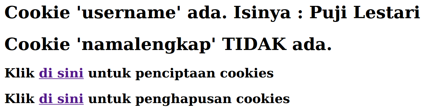 Session dan Cookie | pujilestari