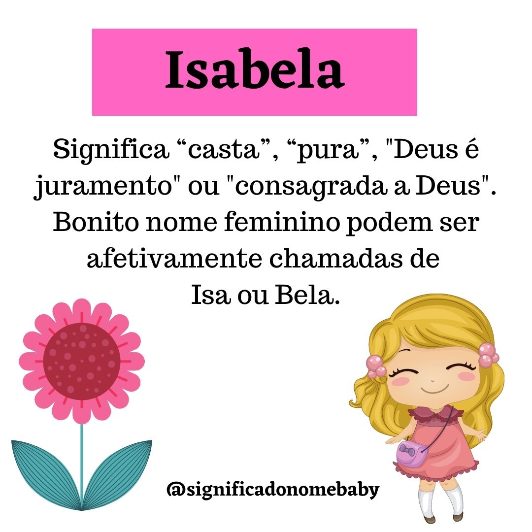 Significado de Nome : Significado nome Isabela