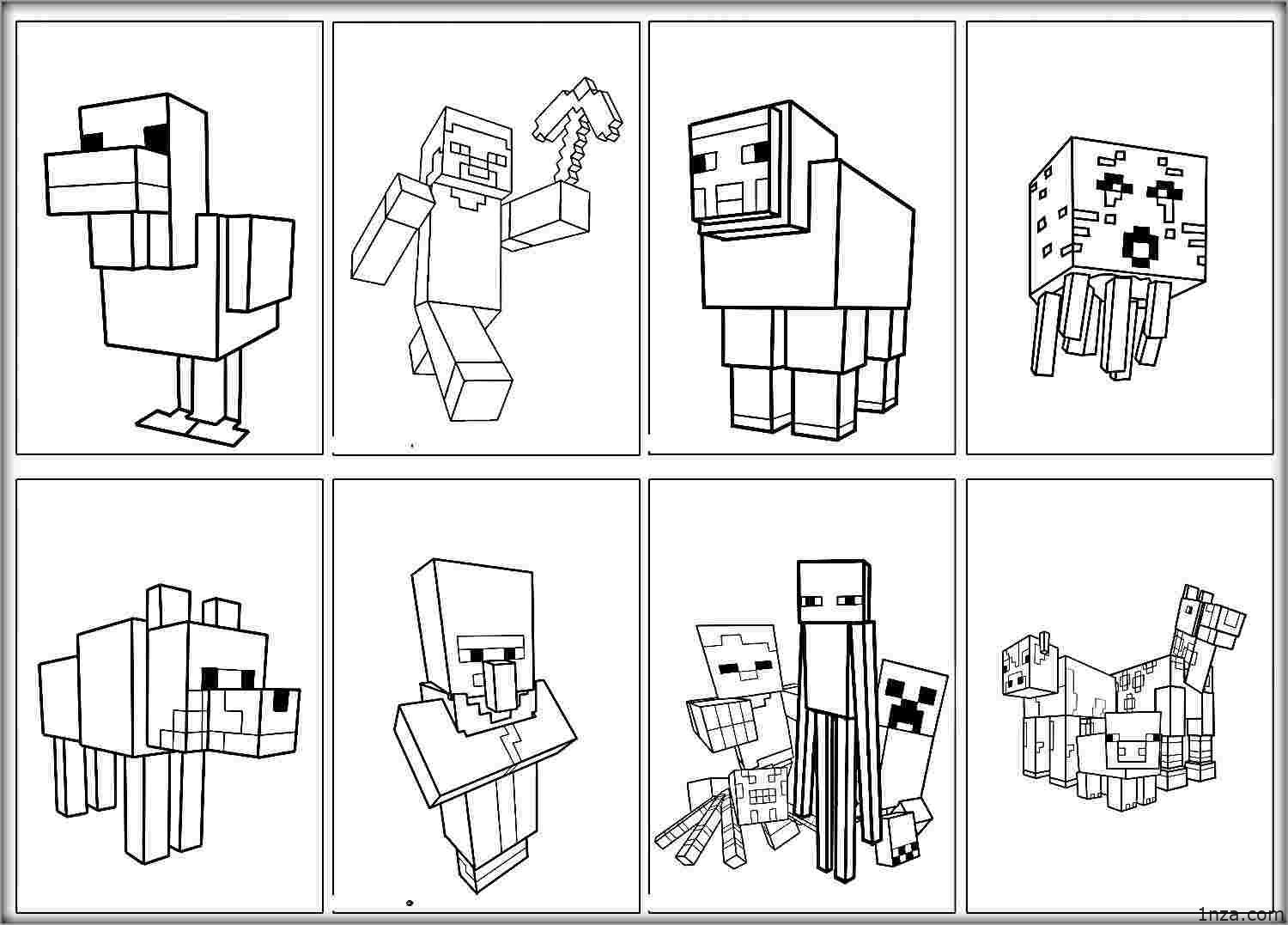 Minecraft kifestő színező // Minecraft coloring page