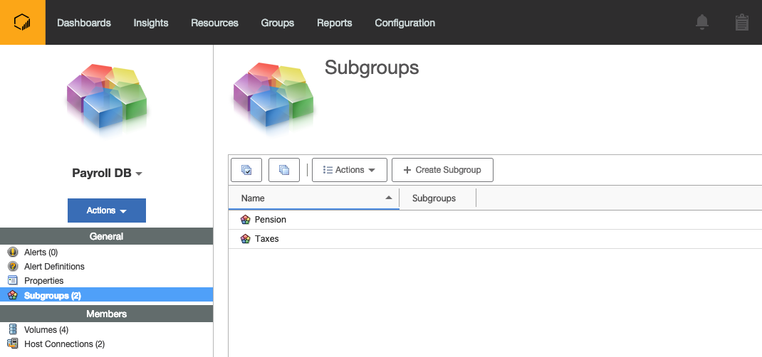 Working With Groups in IBM Storage Insights Pro