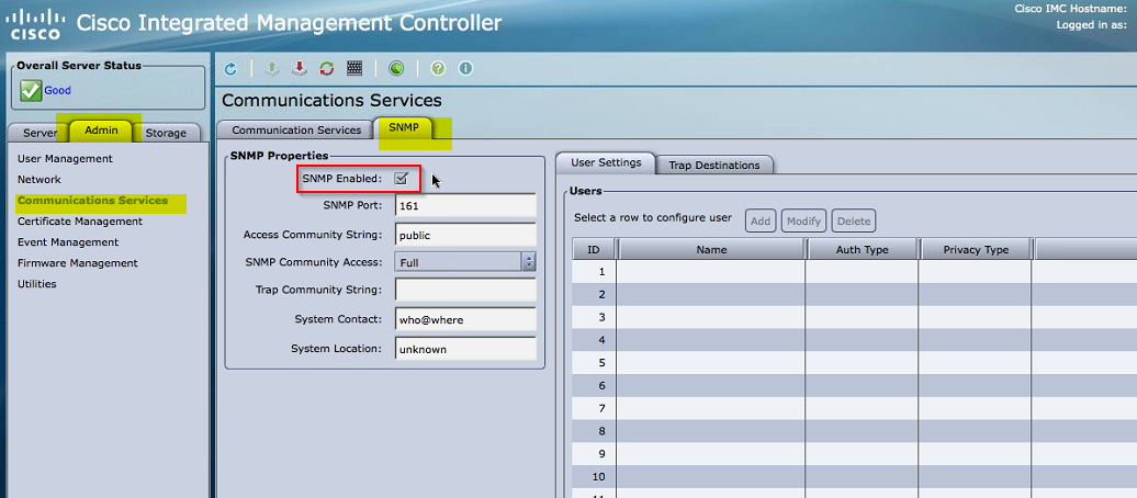 My way...: Cisco UCS C-Series servers CIMC SNMP configuration and features.