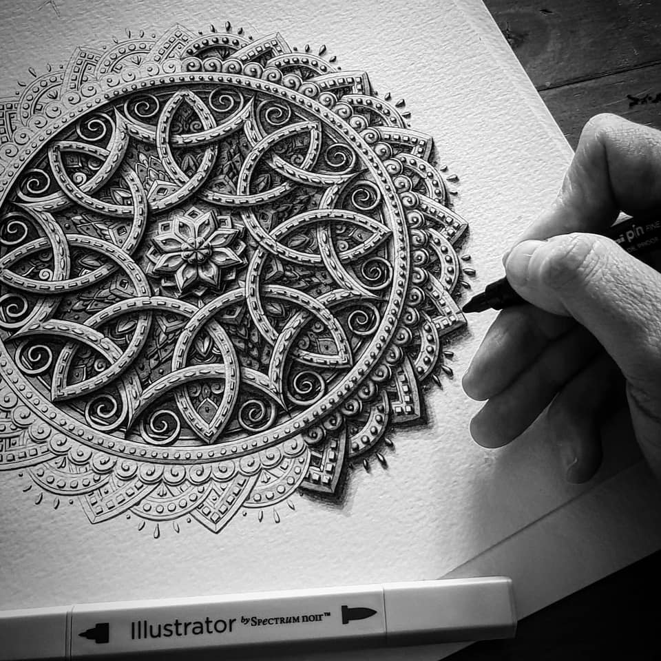 10 Lukisan Seni Mandala Simetri Setiap Sudut Yang Memukau Pandangan