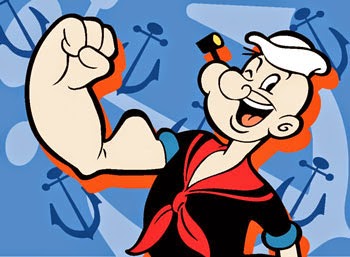 El humor y el fuego: Popeye y la rotura del tendón del bíceps