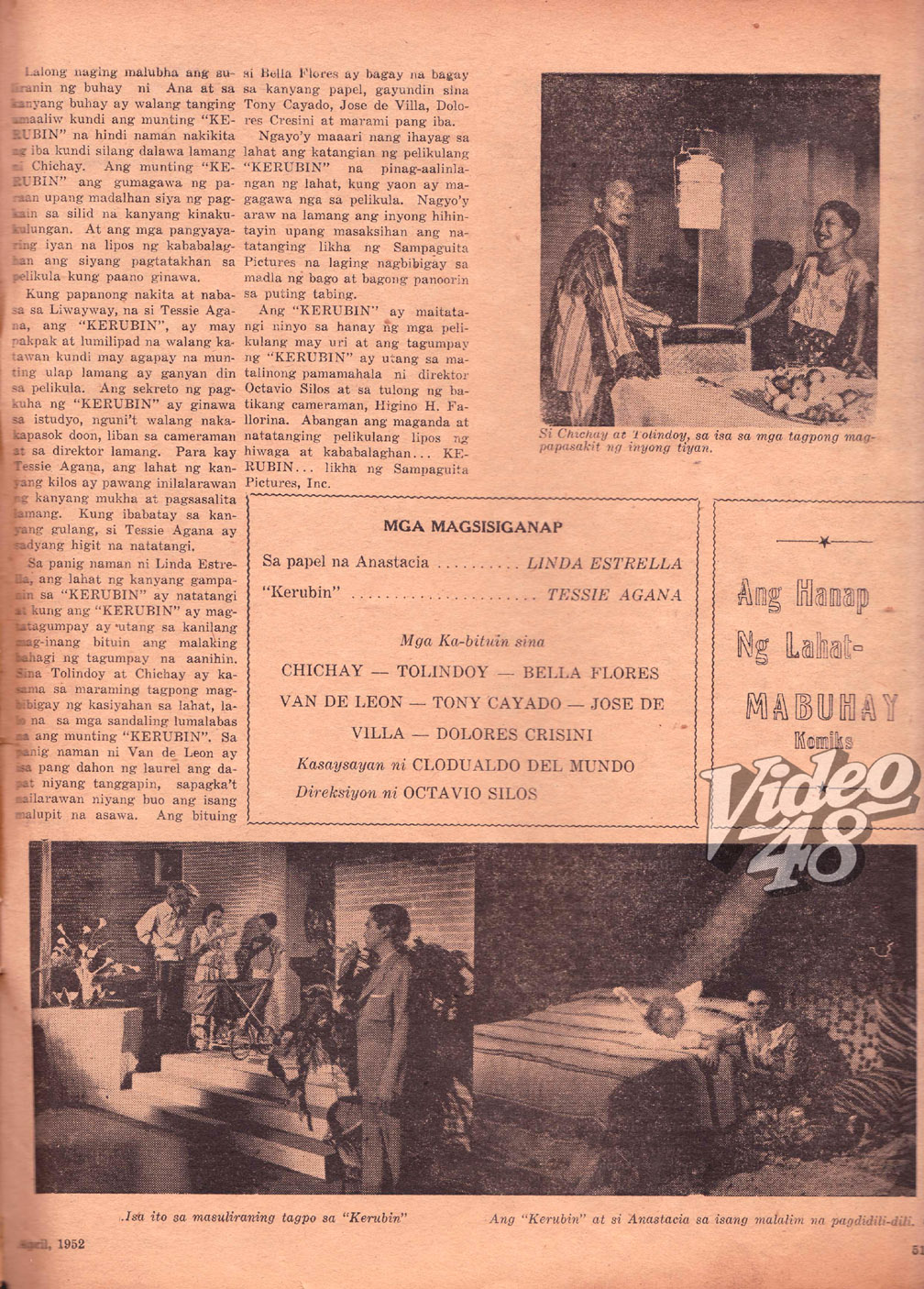 Video 48: THE FIFTIES # 96: TESSIE AGANA AND LINDA ESTRELLA IN "KERUBIN ...