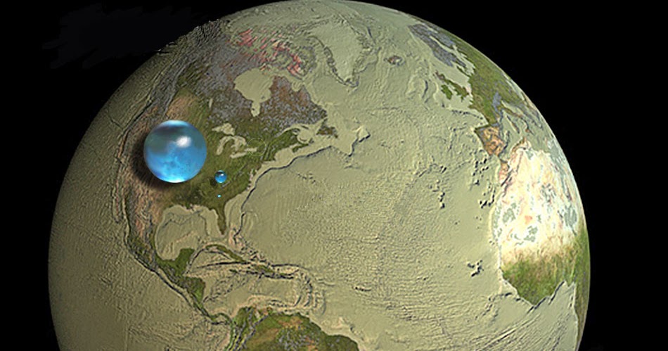 Inam's Water World: Total water on the Earth
