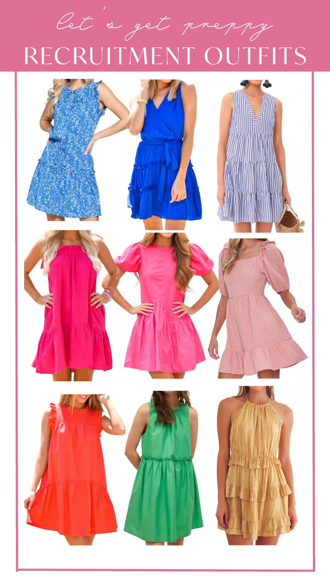 Sorority Recruitment Outfit Ideas | Let's Get Preppy