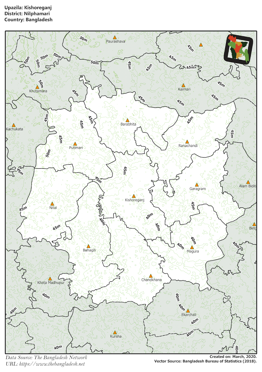 Mouza & Land Use Maps of Kishoreganj Upazila, Nilphamari, Bangladesh ...