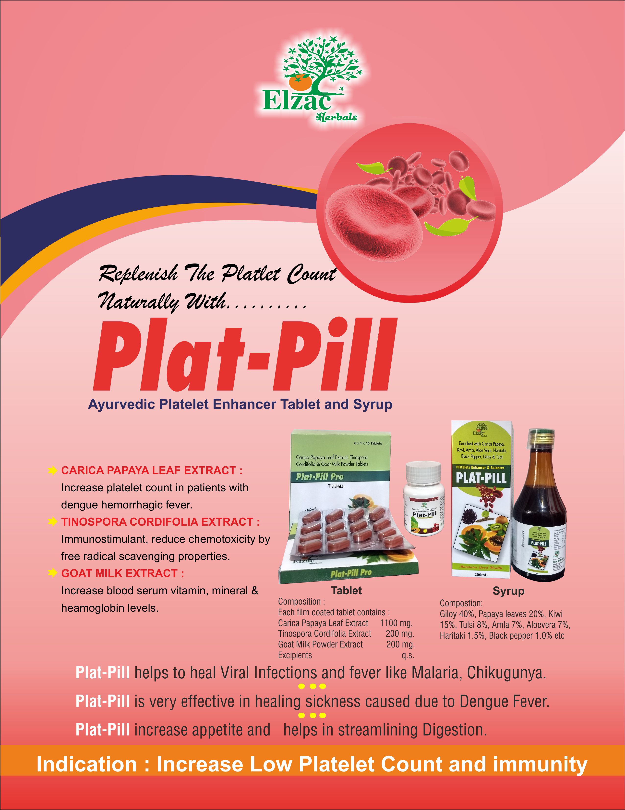 Ayurvedic Platelets Enhancer Tablets and Syrup
