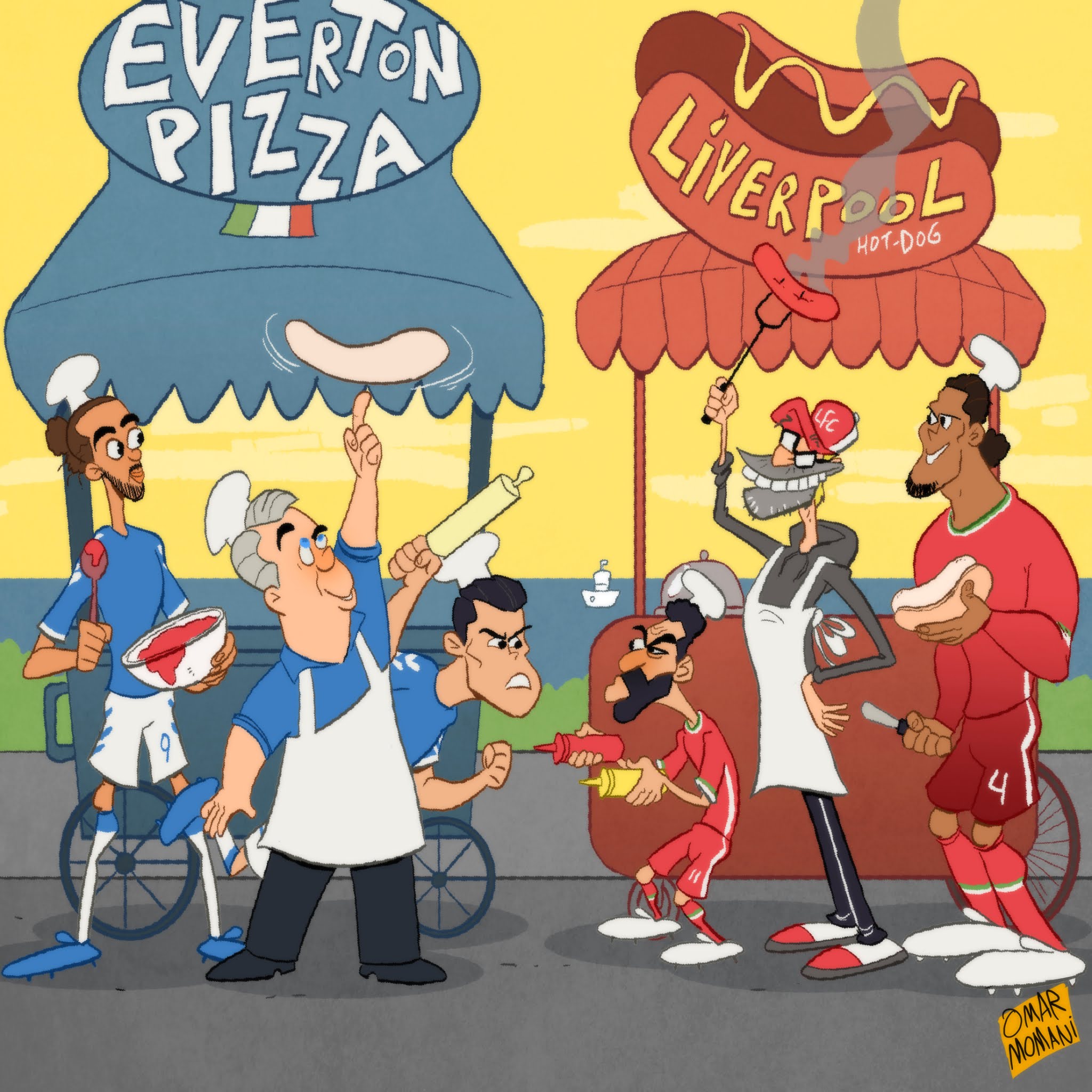 Omar Momani cartoons: Dominic Calvert-Lewin