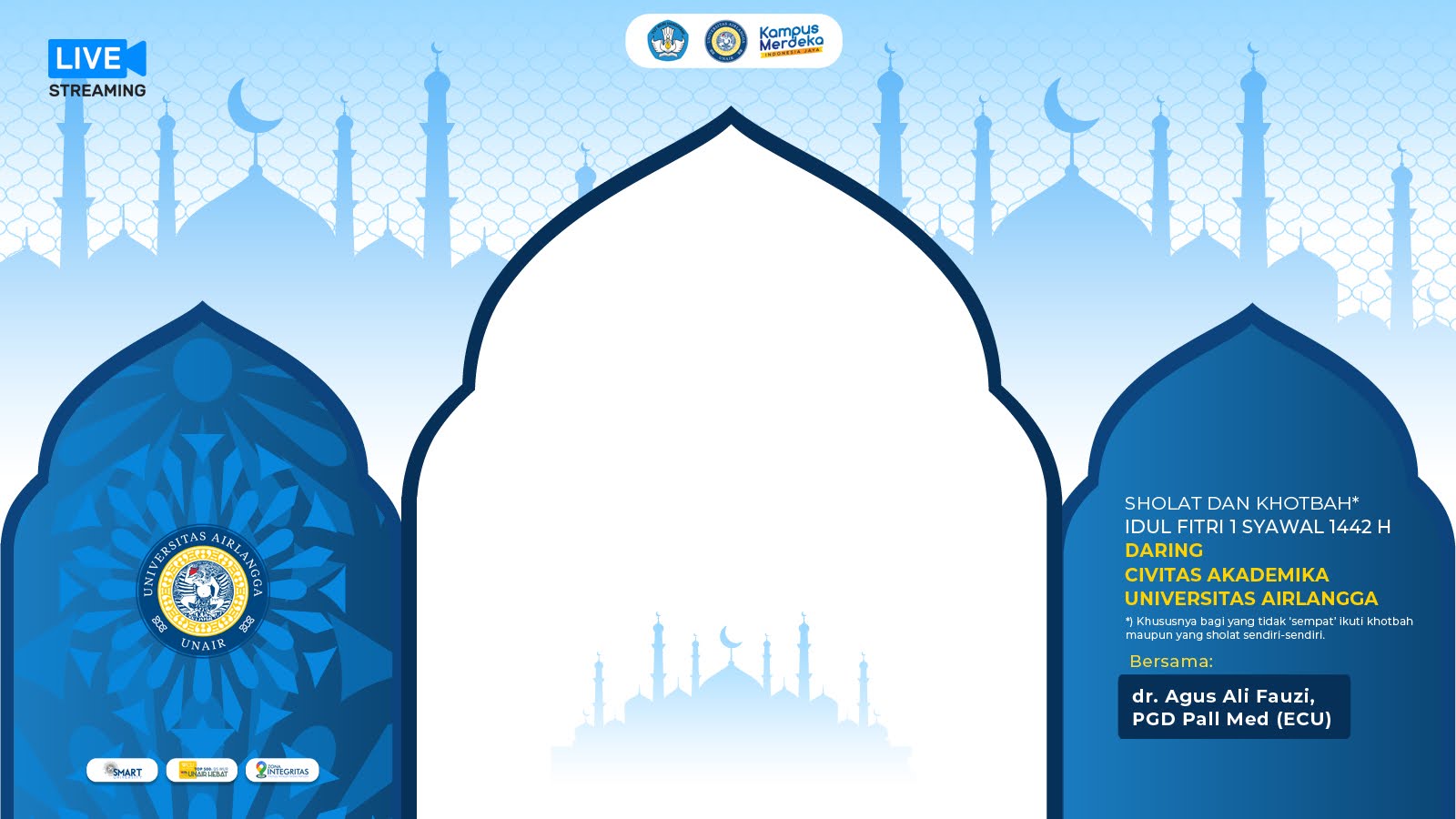 Virtual Background Tema Idul Fitri 1442 H