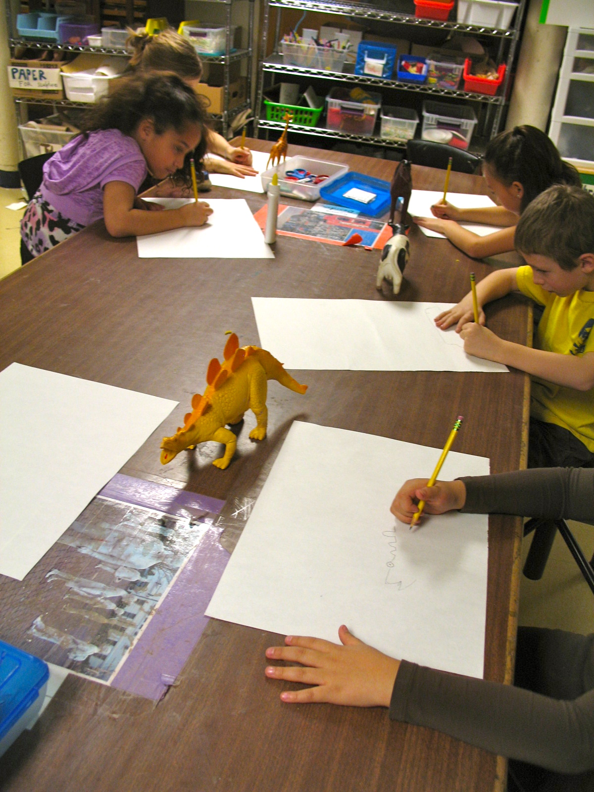 Coonley Art Studio: Observational Drawing by 2nd grade
