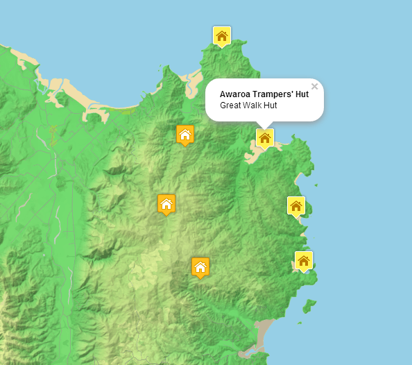 master maps: Mapping New Zealand: Clustering DOC Huts with Leaflet