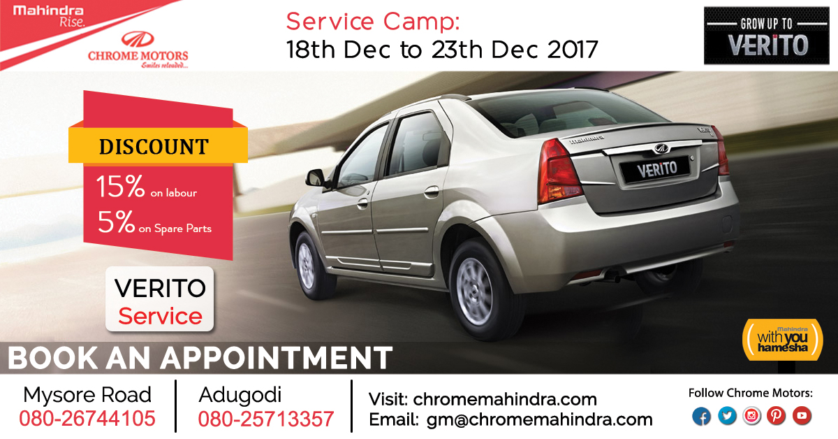 Chrome Motors | Mahindra Authorized Car Service Dealers In Bangalore ...