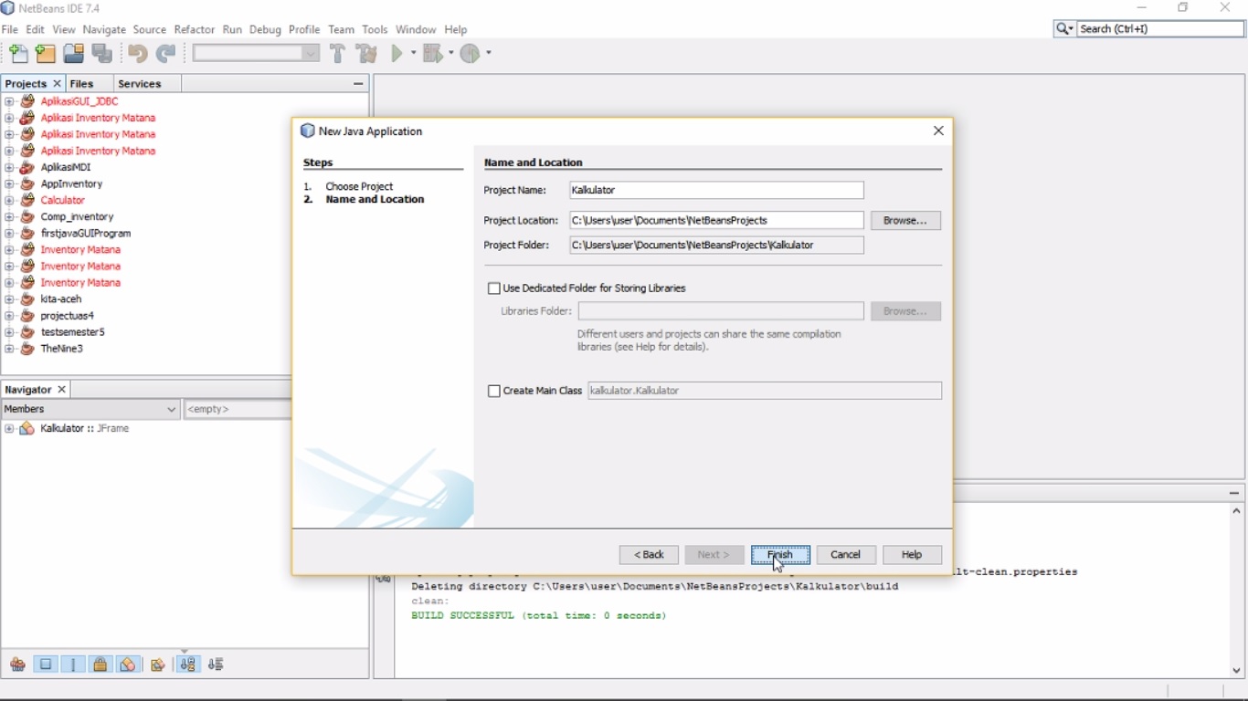 PROGRAM KALKULATOR - JAVA NETBEANS ~ Vicko Maris Septiadi