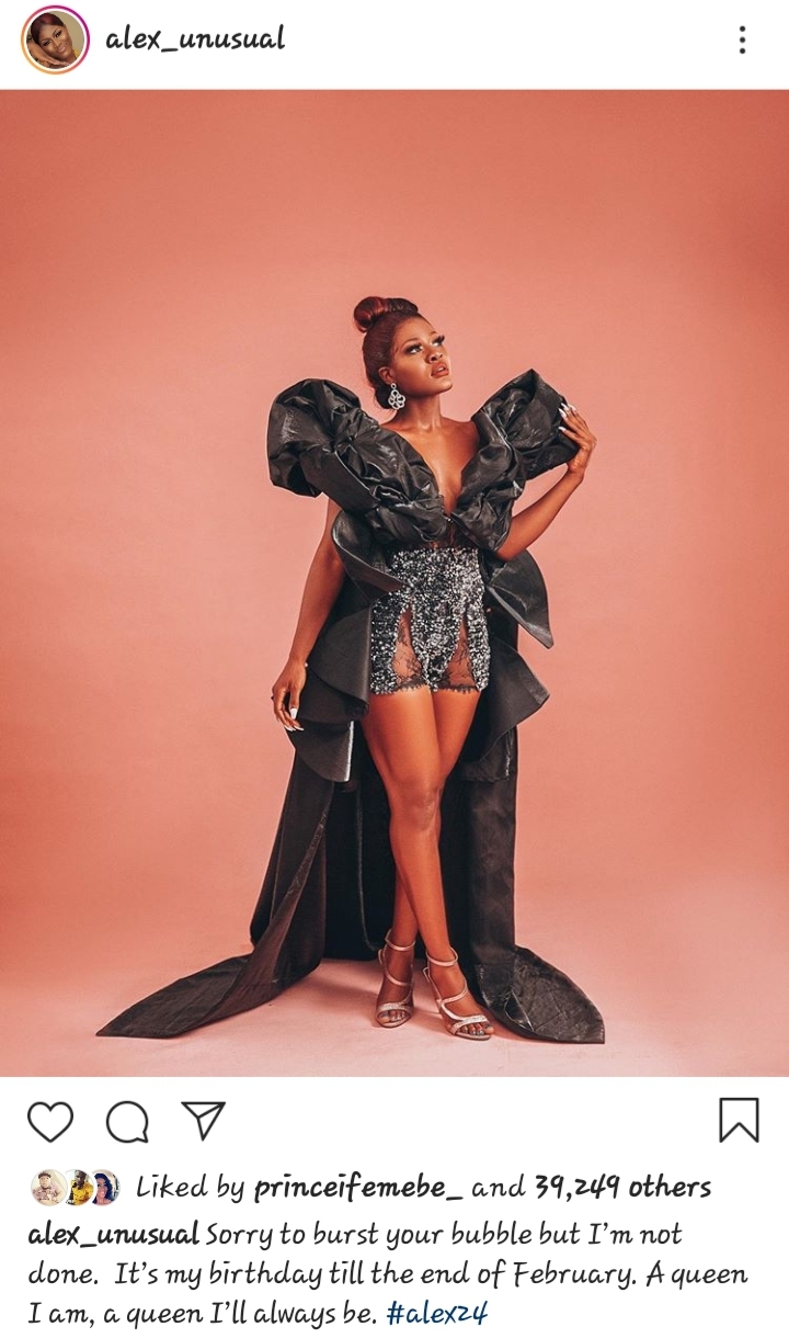 BBnaija Alex Unusual Releases More Stunning Photos To Mark Her 24th ...
