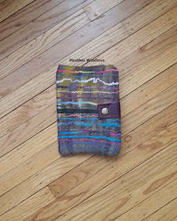 Wool love-functional fiber art: Yarn-Embellished Journal Cover- Part 3 of 3
