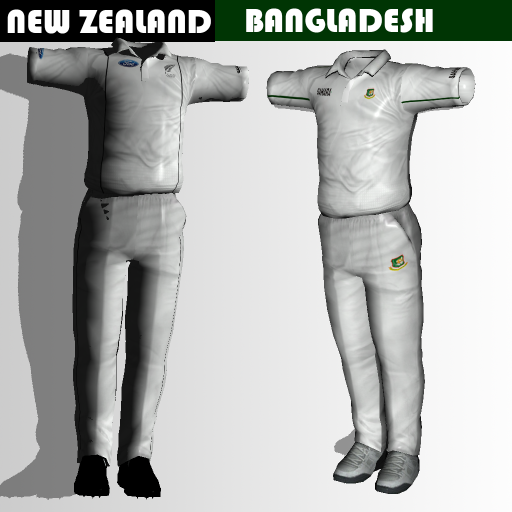 BAN v NZ Test Kits for EA Cricket 07 | EA Cricket 07 Patches and Tools ...