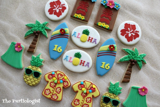 The Partiologist: Luau Themed Sugar Cookies!