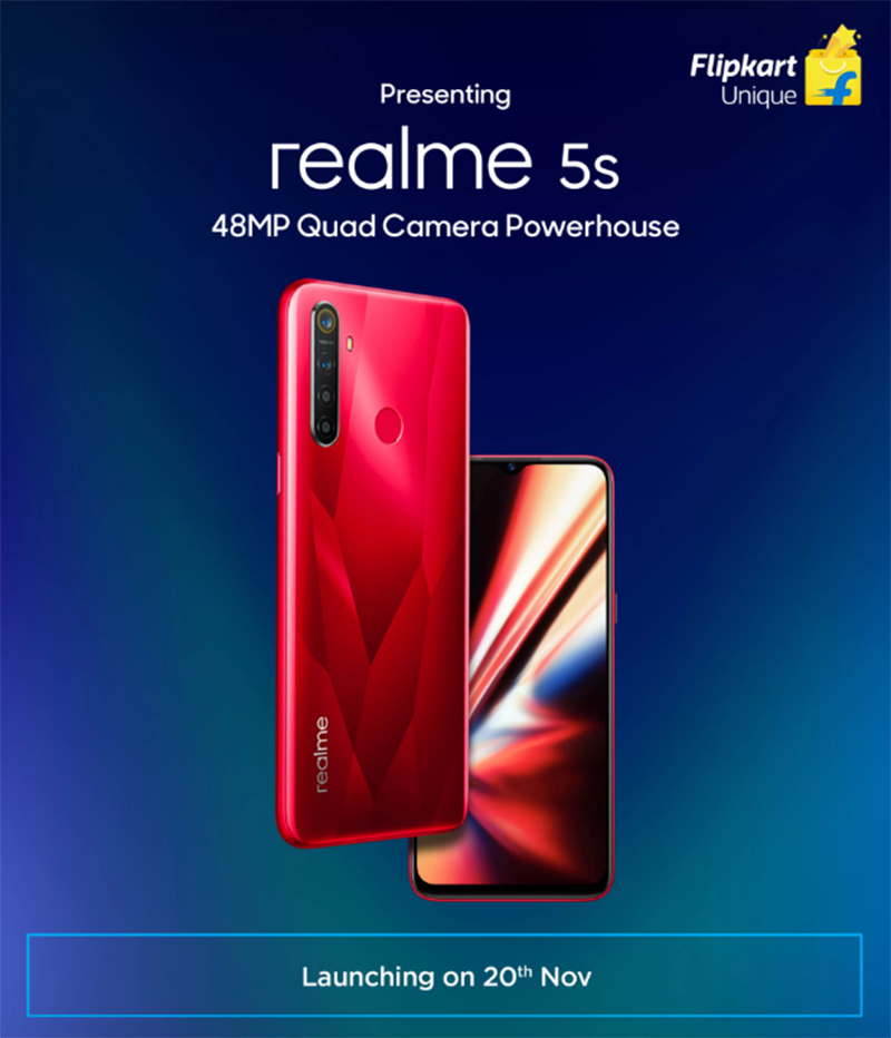 Realme 5s with 48MP quad-camera to launch on November 20!