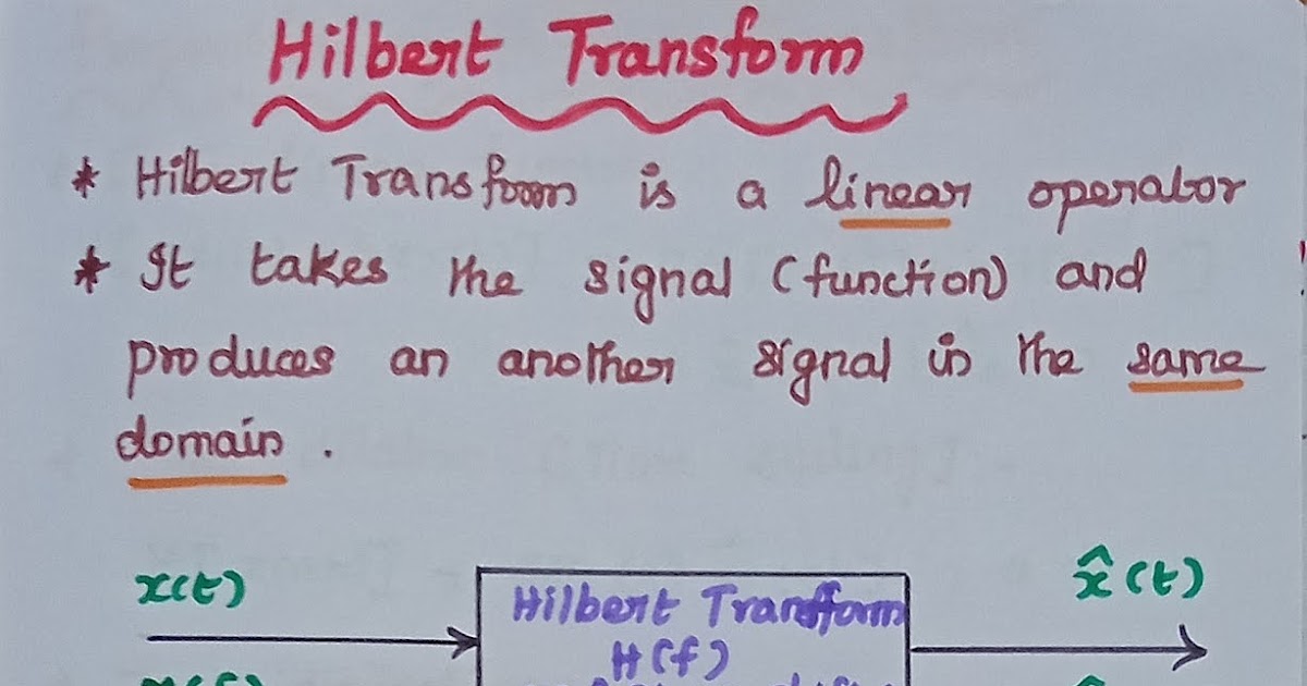 Hilbert Transform - Definition, Properties, Inverse Transform