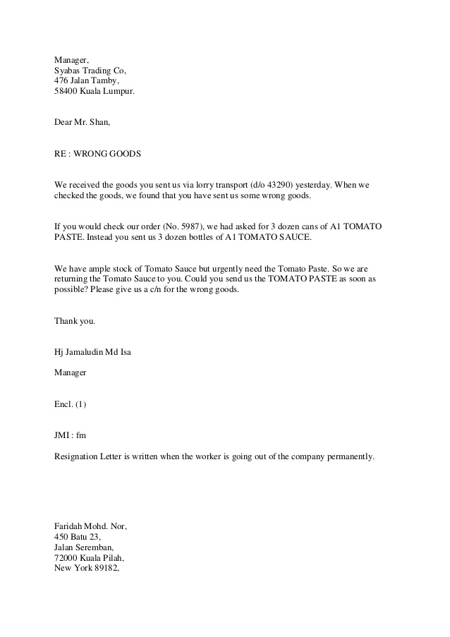 Formal Letter Format American Style - Birthday Letter